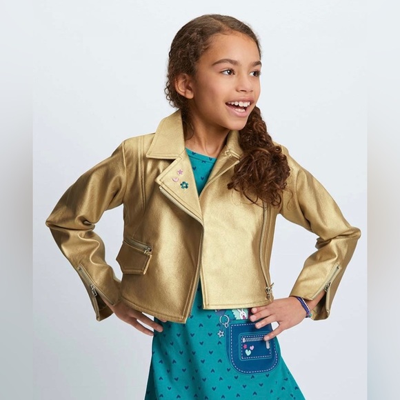 American Girl | Jackets & Coats | Euc American Girl Goldtone Floral ...